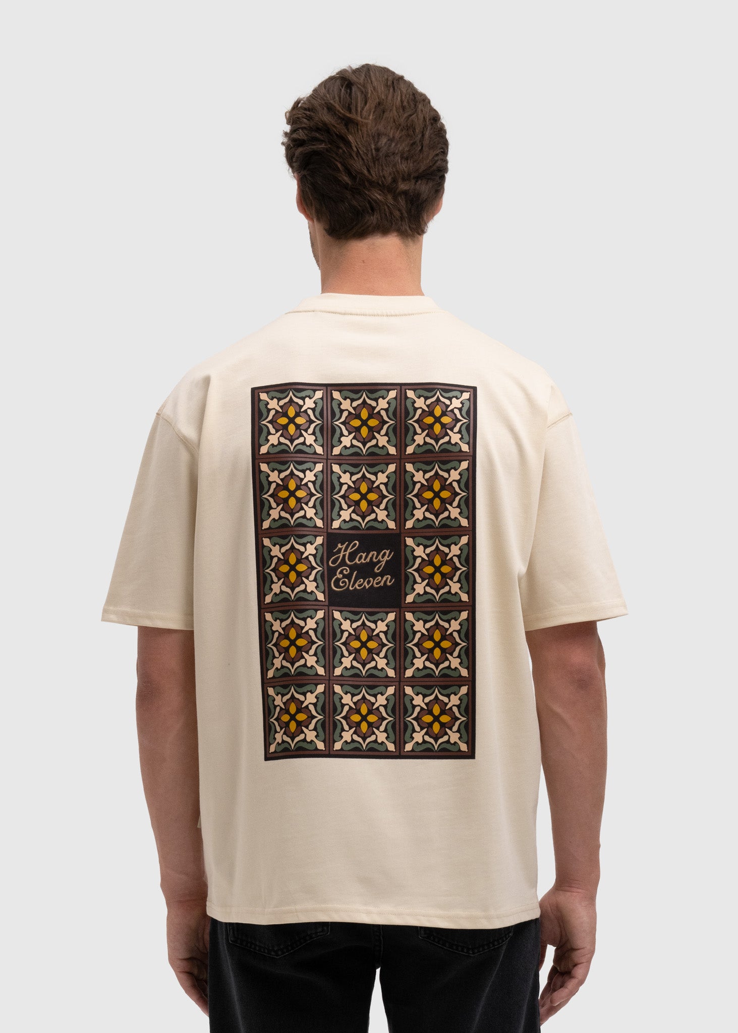 Full House Of Tiles Tee - White Sand – Hang Eleven